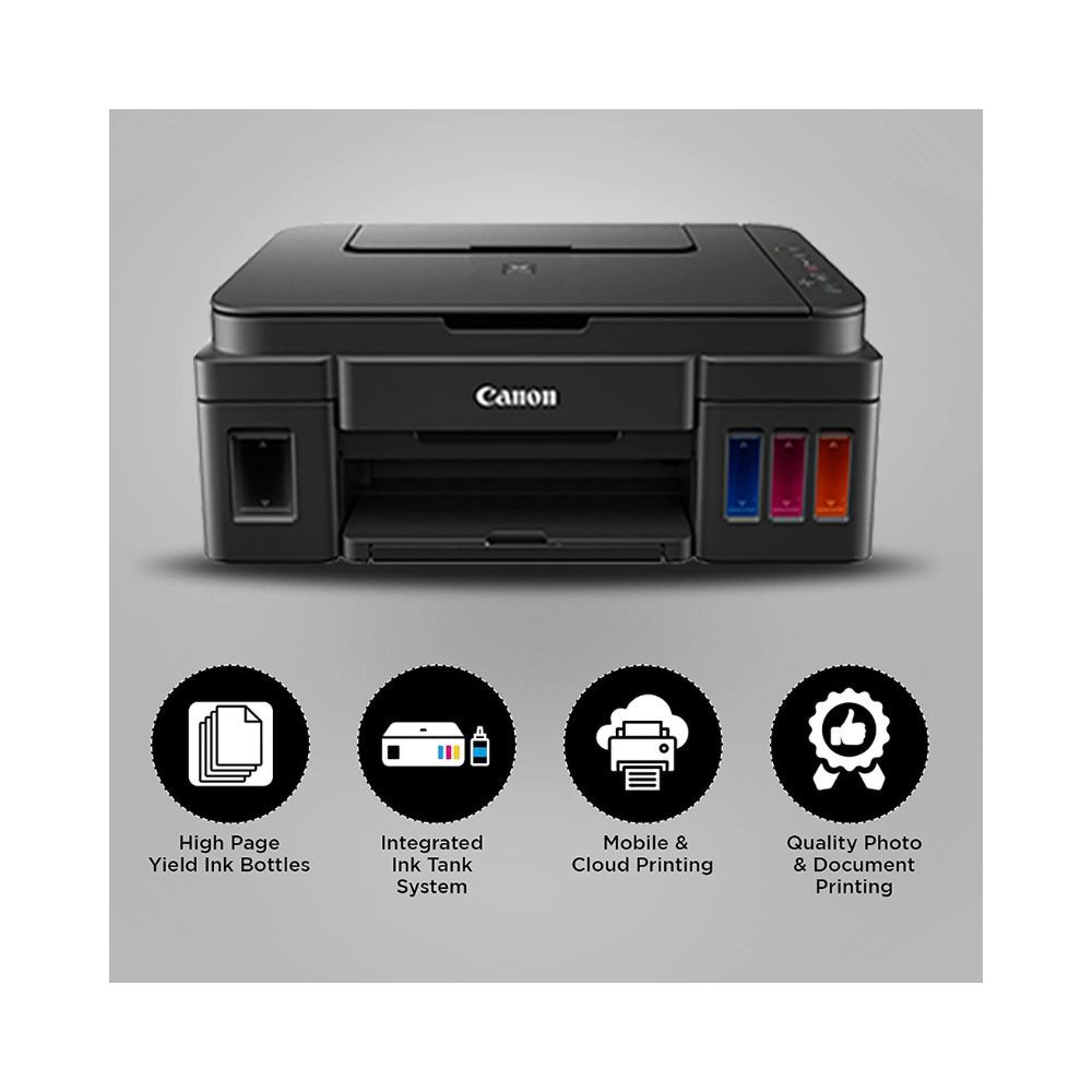 Canon PIXMA G3000 All-in-One WiFi Ink Tank Colour Printer with 2 ...
