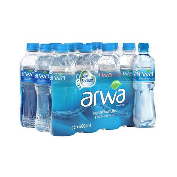 Arwa Bottled Drinking Water 500ml x Pack of 12