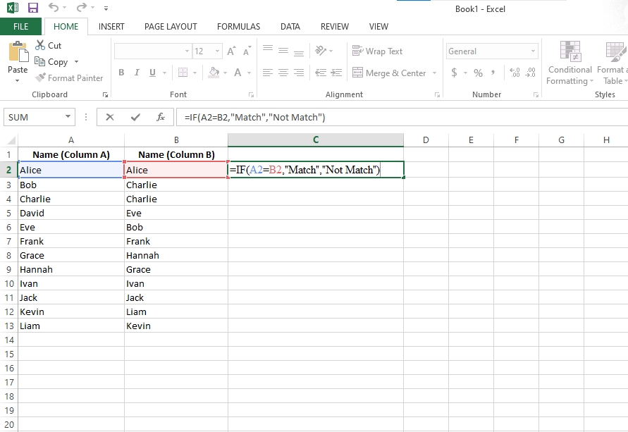 How To Compare Two Columns in Excel – Top 10 Methods