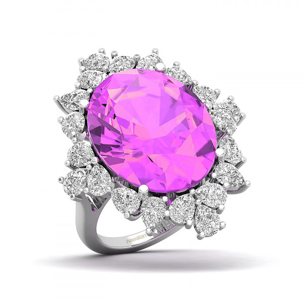 Bloom Radiance Pink Sapphire Floral Ring
