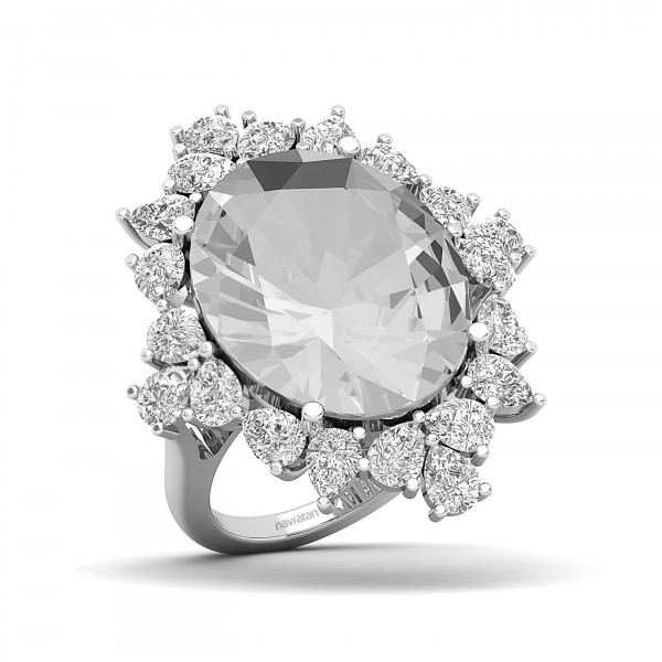 Bloom Radiance White Sapphire Floral Ring