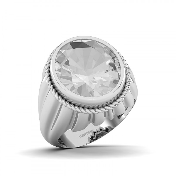 Entwining Love White Sapphire rope ring