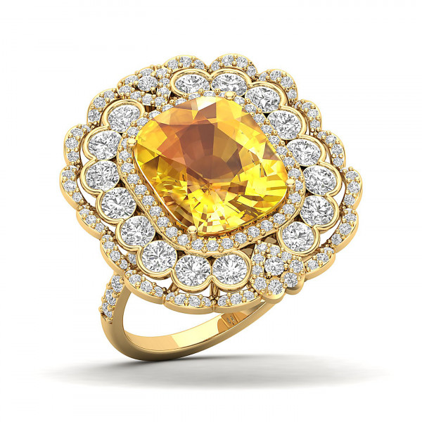 Heritage Legacy Cluster Yellow Sapphire Ring