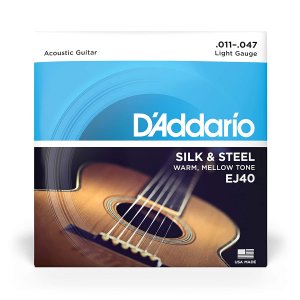 D'Addario EJ40 Silk and Steel 11-47 Folk Guitar Strings