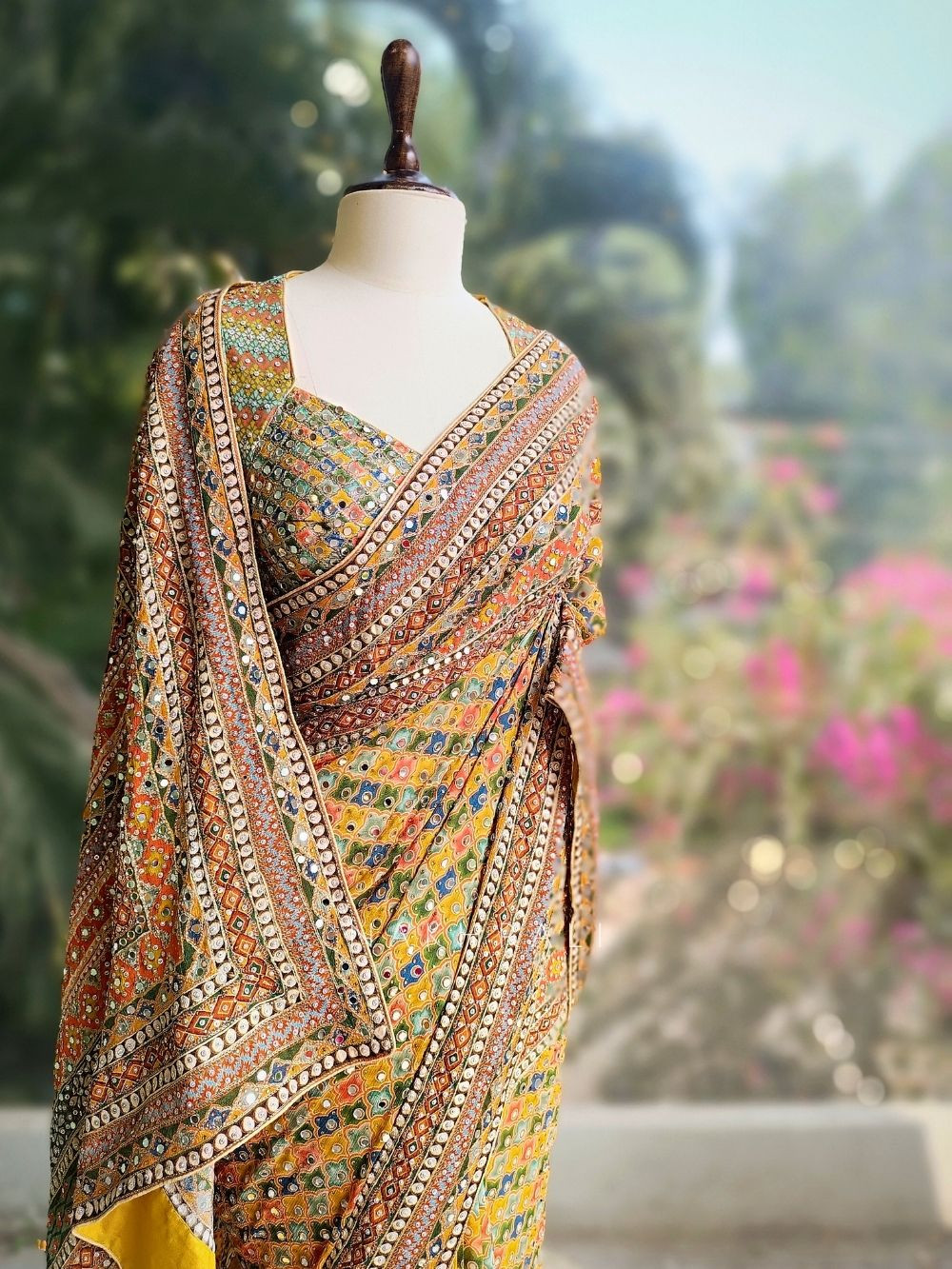 Kalavriti Multicolor Saree with Readymade Heavy Sequin