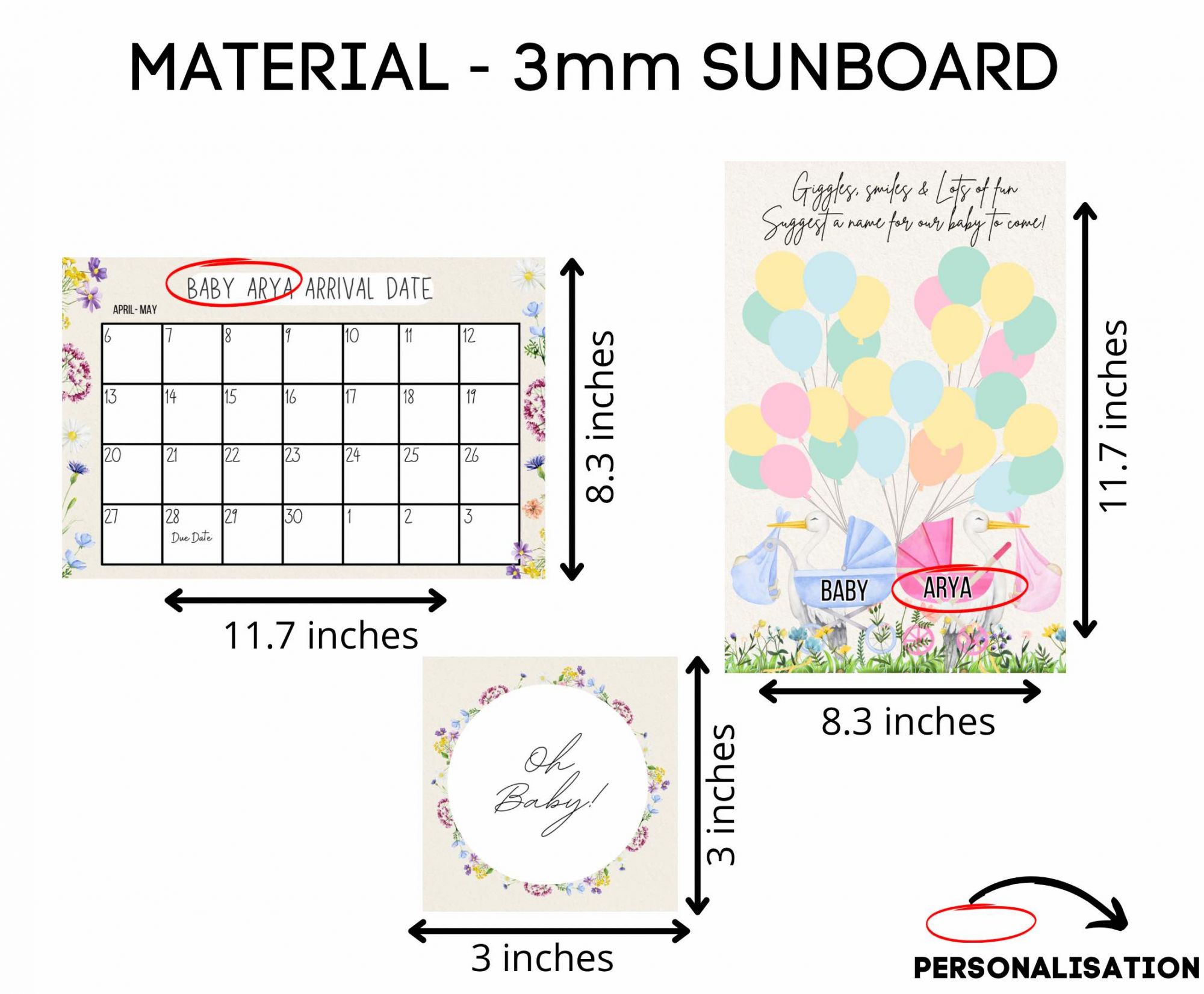 MIRACLE GARDEN THEME BABY SHOWER KIT