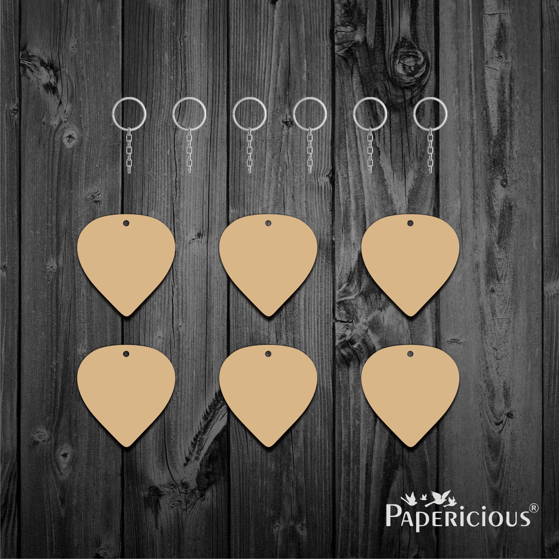 Keyring Raw MDF Hanging