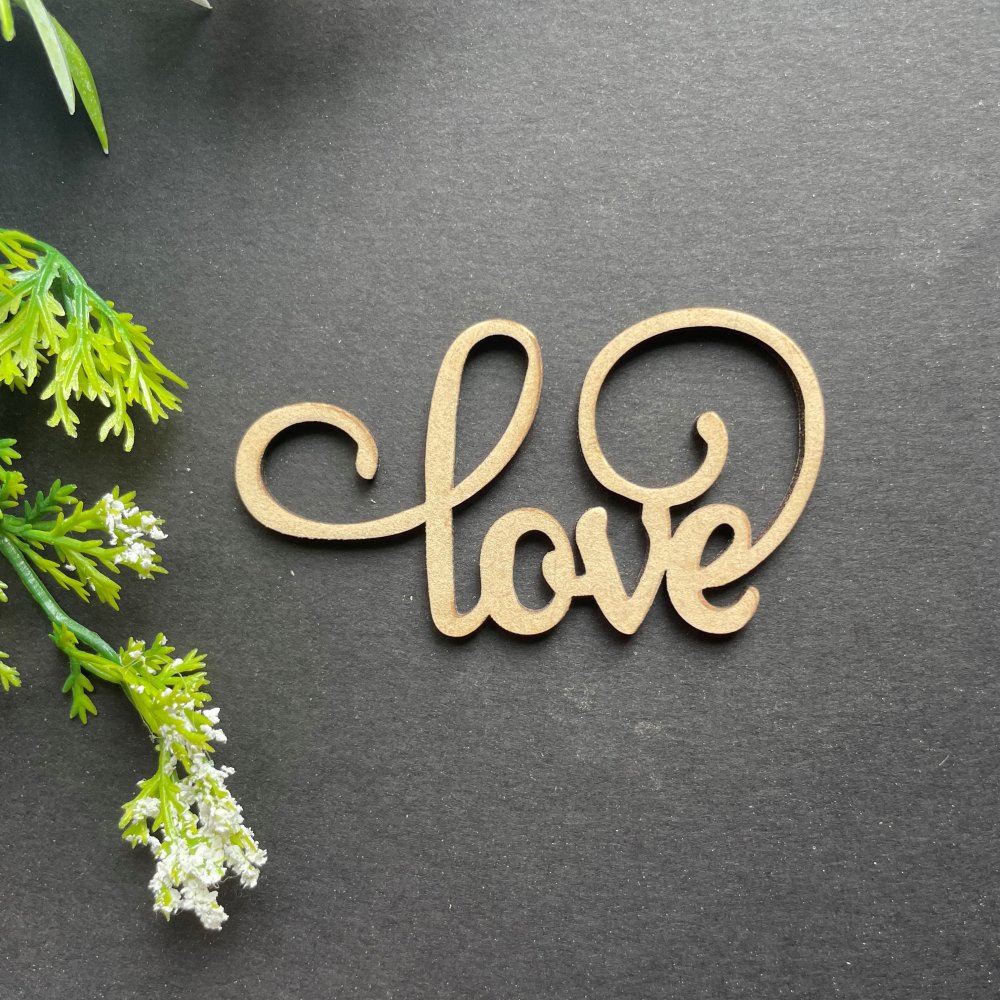 PAPERICIOUS MDF Cutout - Love - 6 Nos - Style 10122