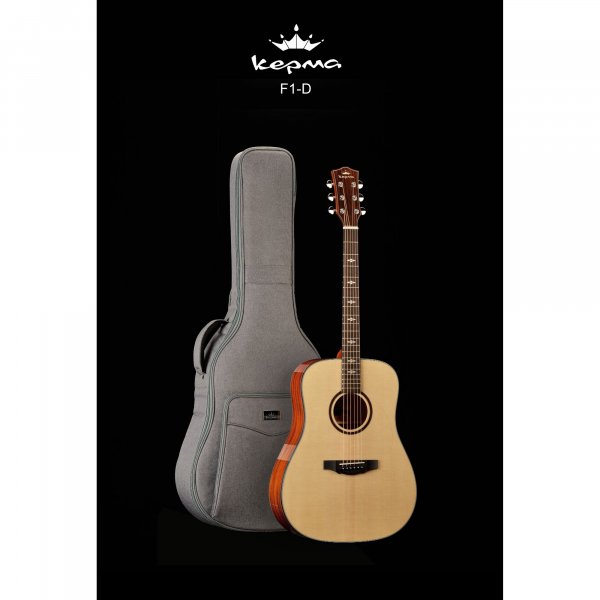 Kepma f1d f series solid spruce top triple a grade free padded gig bag ...