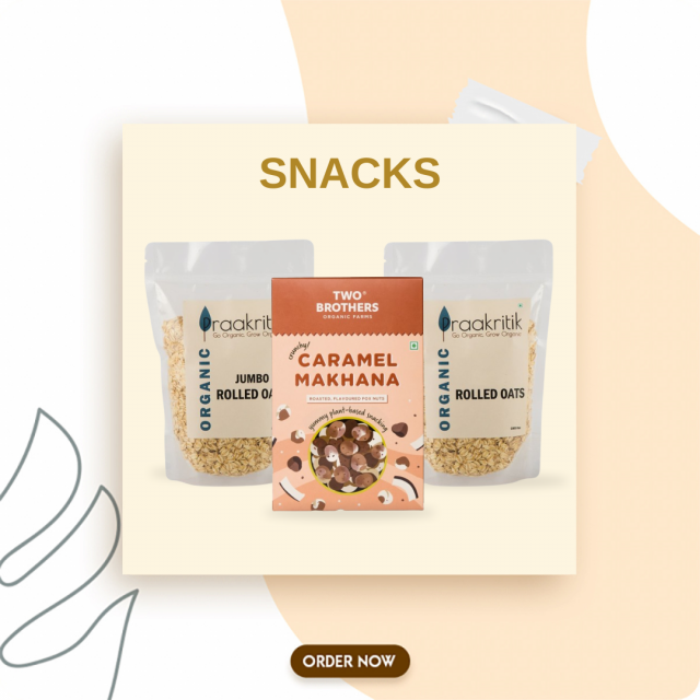 Healthy Snacking - Organic Chips, Namkeen, Puffs, Cookies, & More