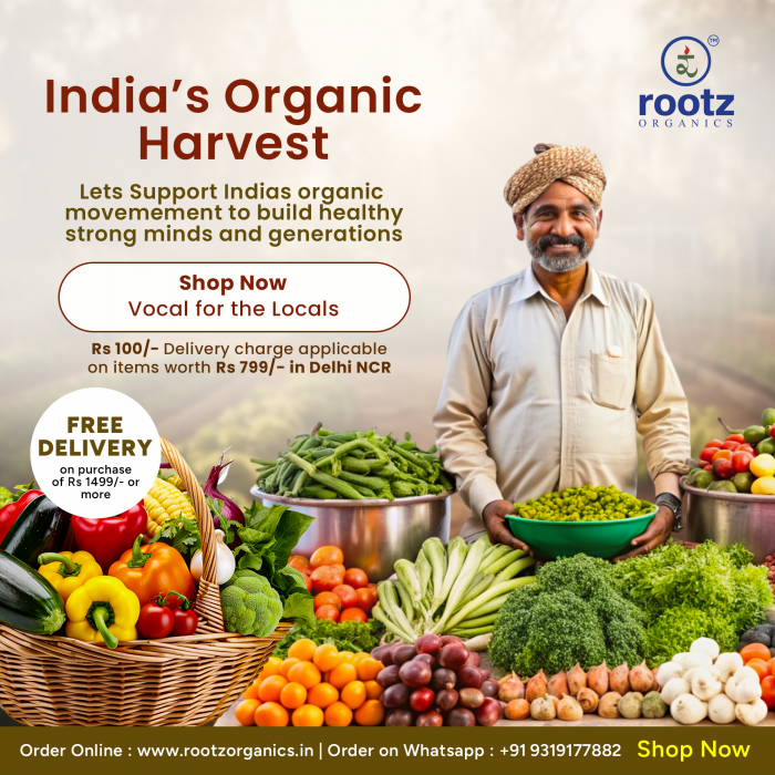 Buy Organic Fruits and Vegetables Online India | Rootz Organics
