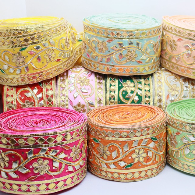 Gold Zardozi Trim Lace Border ndian Costume Wedding Dresses Bridal Belt ...