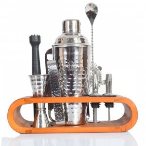 Bar Set for Drink Mixing Bar Tools: Cocktail Shaker, Jigger, Strainer ...