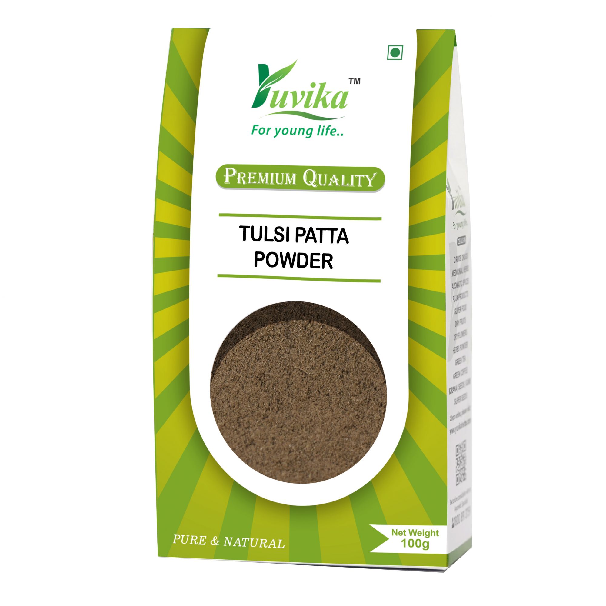 Tulsi Patta Powder - Ocimum Sanctum - Basil Leaves Powder (100g)